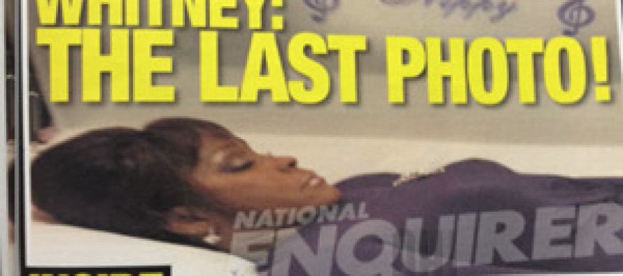 Whitney Houston in her coffin: Picture